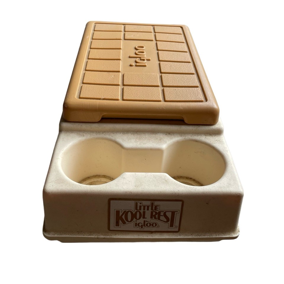 Vintage 80s Little Kool Rest IGLOO Car Console Cooler Tan Can Holder ...