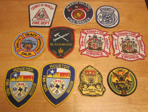 Lot of 11 Fire Department patches patch San Francisco Houston Australia ...
