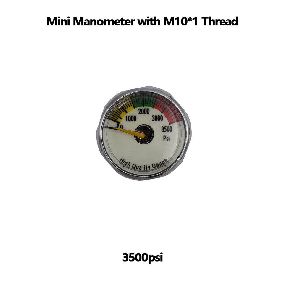 HPA Compressed Air Hand Pump Mini Micro Pressure Gauge Manometer ...