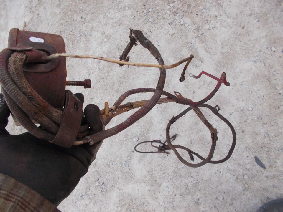Farmall B BN IH tractor amp gauge box light & switch OLD wire harness ...