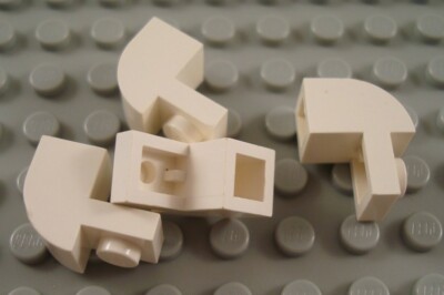 LEGO Lot of 4 White 2x1x1 1/3 Curved Top Brick Pieces | eBay
