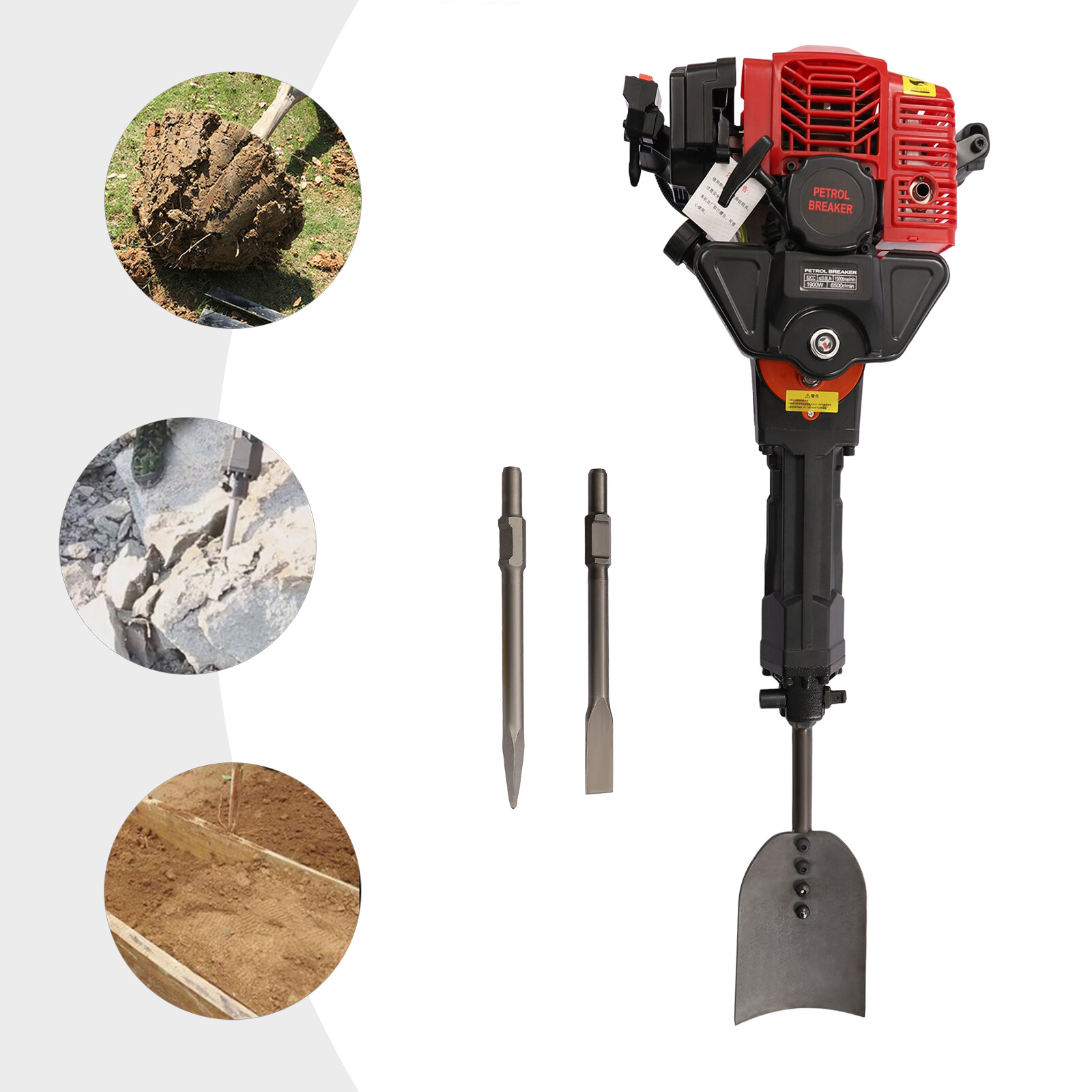 Gas Powered Shovel Excavator Digging Tool Root Cutter Garden Farm ...