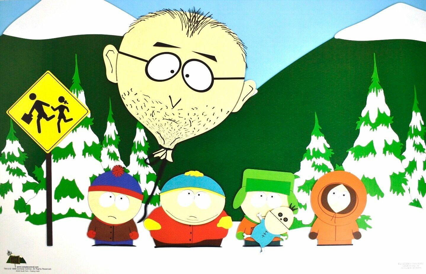 South Park High Balloon Head Mr. Mackey Vintage 1998 Poster 22 x 34.5 ...