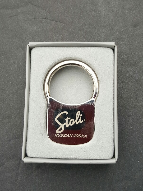 Stoli Vodka key ring chain fob keychain Stolichnaya Russian | eBay