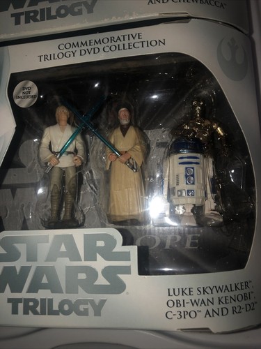2004 Star Wars Commemorative Trilogy DVD Collection Figures Full Set of ...