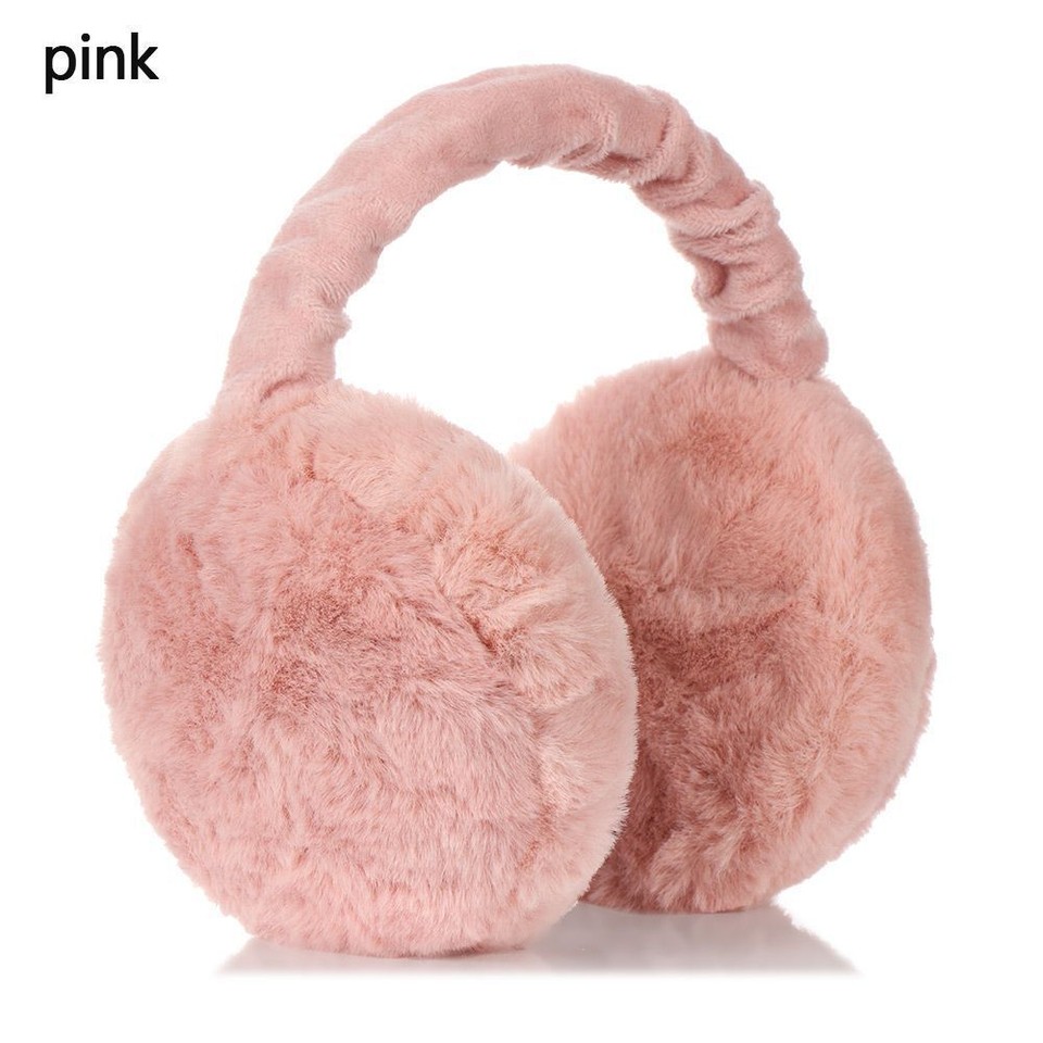 Women's Foldable Fluffy Ear Muffs Winter Warmer Cosy Super Soft Men ...
