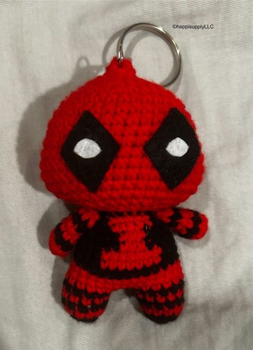 Crochet Handmade Amigurumi Marvel Keychain: Deadpool 4 inches tall | eBay