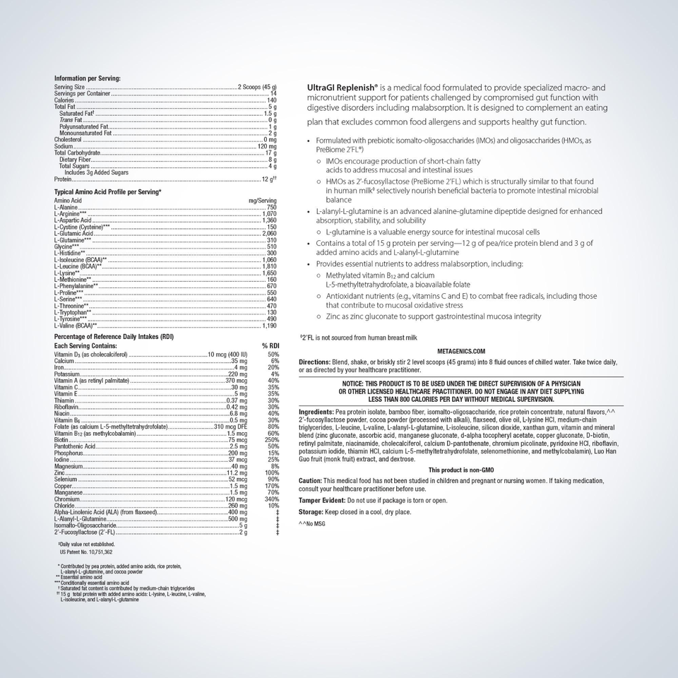 NEW! Metagenics UltraGI Replenish Supports Compromised Gut Health, 14 Servings | eBay