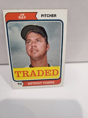 1974 Topps Traded Baseball Card #458T Jim Ray -EX | eBay