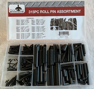 315pc Roll Pin Assortment 30 Different Sizes- Goliath Industrial Tool ...