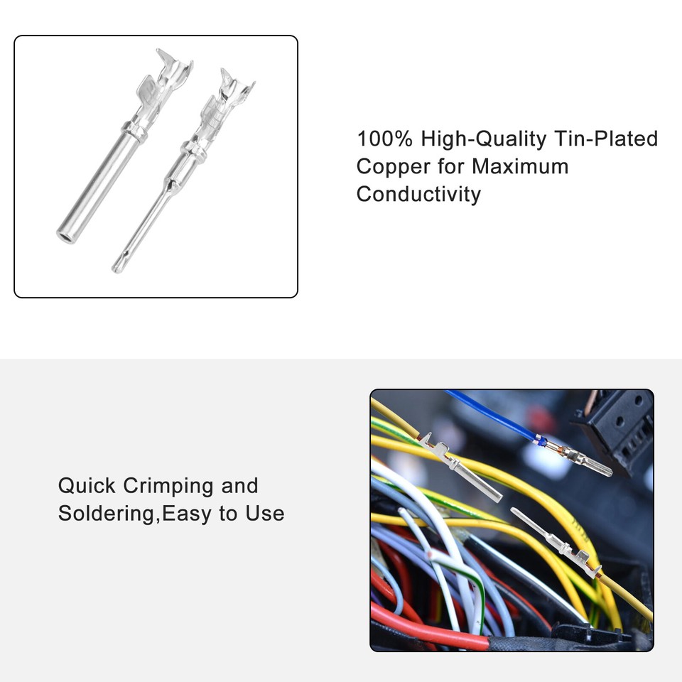 21Types Automotive Car Electrical Wire Terminal Pins Kit 1/1.5/1.8/2.2/ ...