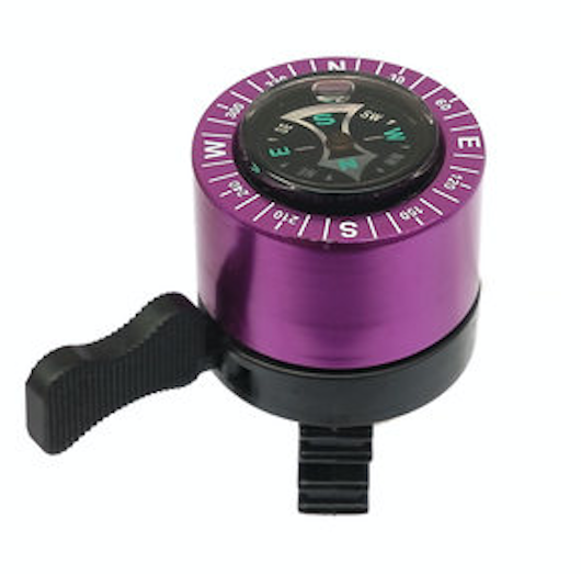 Bicycle Bell Compass Bike Cycle Silver, Black, Blue, Purple Birthday ...