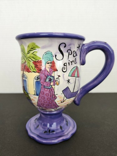 Certified International Jennifer Brinley Spa Girl Pedestal Coffee Mug ...