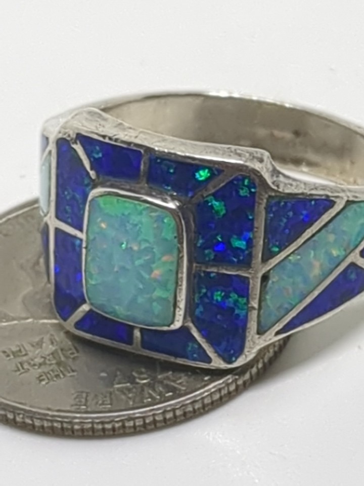 David Freeland Jr Vintage Sterling Silver 925 Opal Ring Size 11 | eBay
