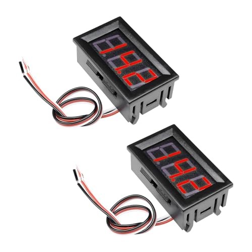 2PCS DC 0-30V Mini Digital Voltmeter, 3-Wire 0.56" LED Digital Display ...