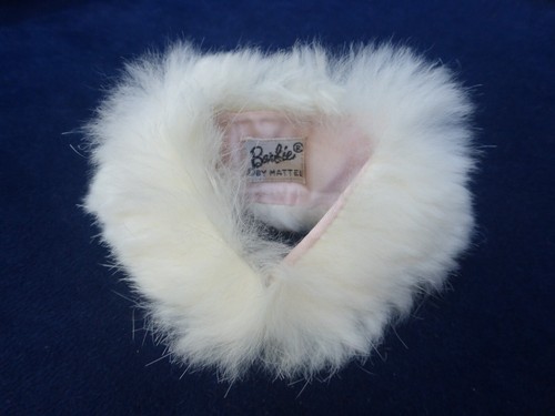 Vintage 1960 Barbie Doll White Rabbit Fur Stole Black Tag | eBay