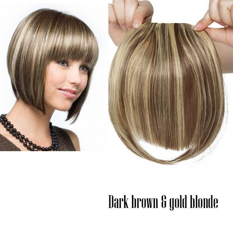 REAL Natural Fringe Bangs Clip In Hair Extension One Piece Real Thick ...