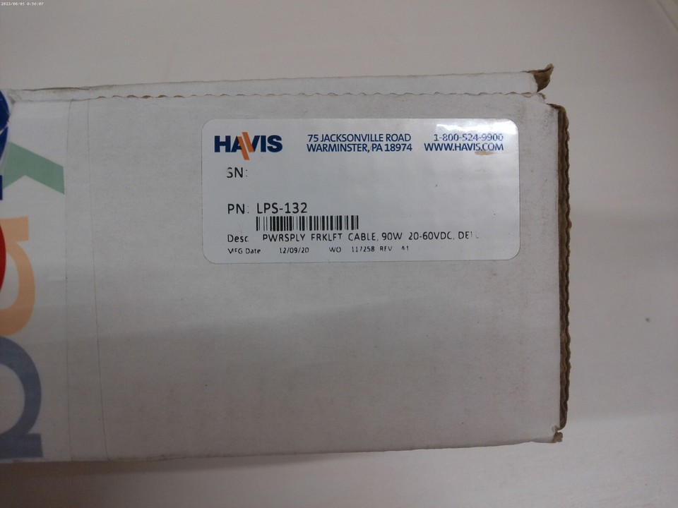 Havis 90 Watts DC Adapter - 60 Voltage DC Input - 20 Voltage DC Output ...