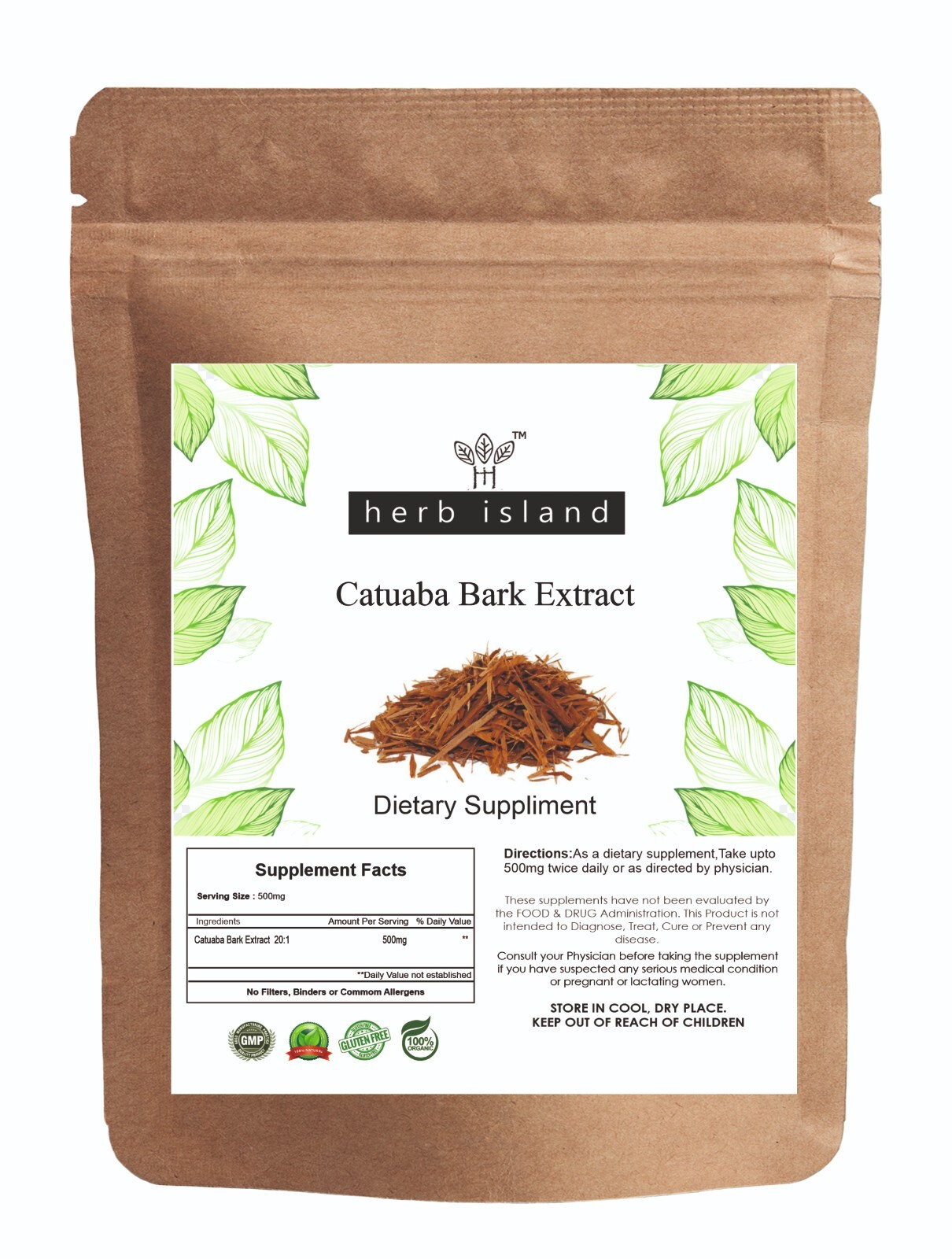 Catuaba Bark Extract 20:1 Increase Stamina & Mental focus High Potency ...