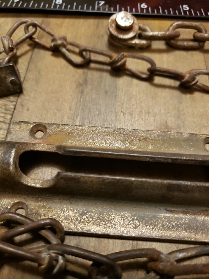 Antique Reclaimed Door Chain Lock Pieces For Parts only | eBay