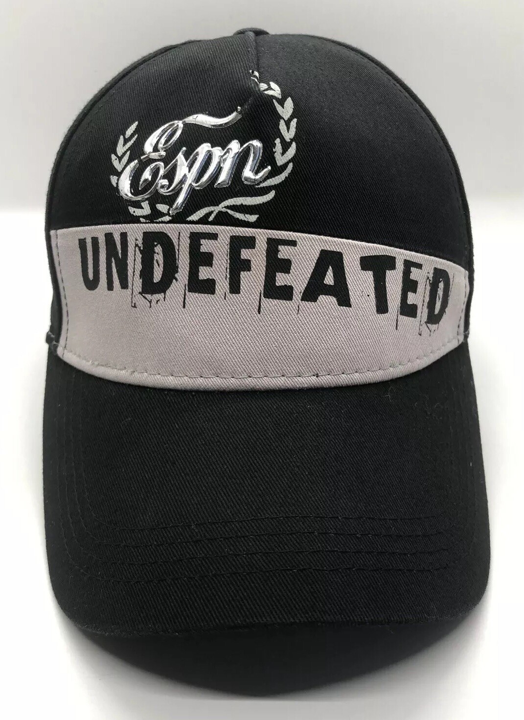 ESPN Undefeated Cap Hat Men Fitted S-M Black Gray 100% Cotton | eBay