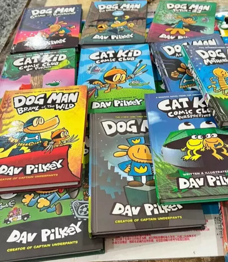 Dog Man Series 1-17 books set Dogman Children's Collection by Dav ...