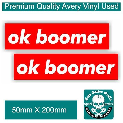 OK Boomer Decal Sticker Anti Boomer Boomer Club Gen Y Gen Z MEME Vinyl ...