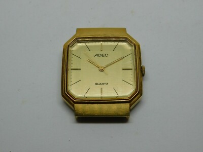 Vintage Adec 2038-940121 Gold Tone Quartz Analog Women's Watch New ...