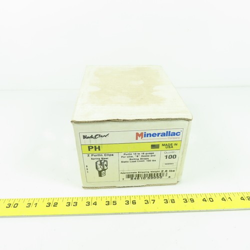 Minerallac KC1234 PH Spring Steel Z Purlin Clips Lot Of 100 | eBay ...