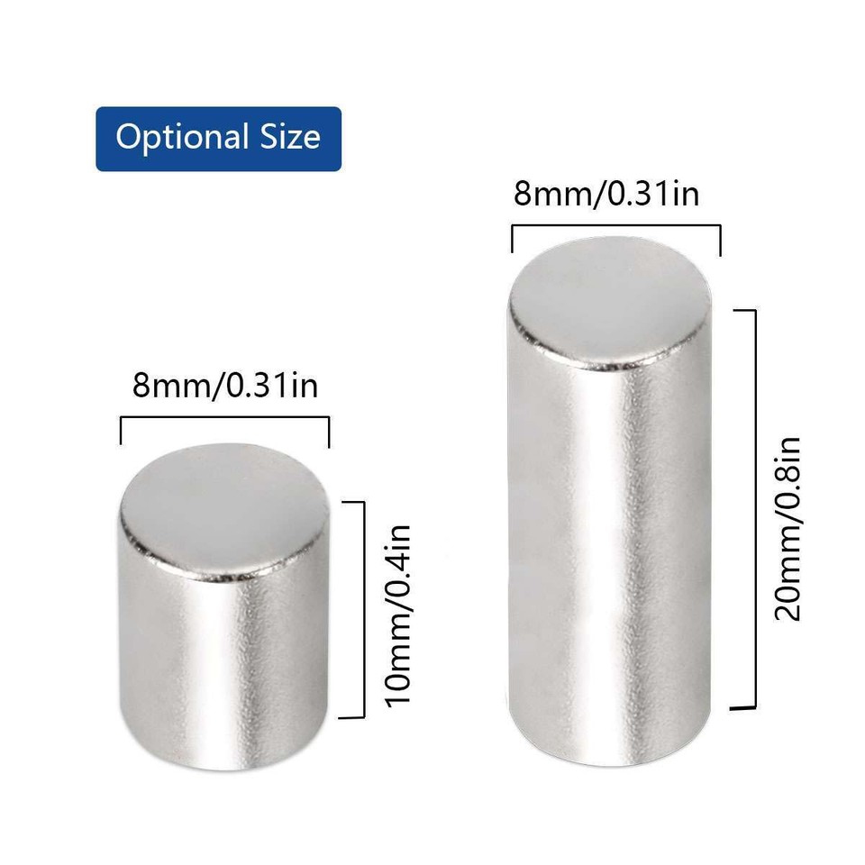 10/20pcs N45 Strong Round Disc Cylinder Magnets 8x10/20mm Rare Earth ...