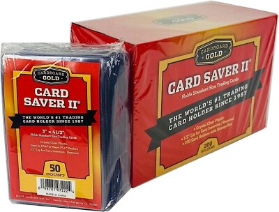 Cardboard Gold Card Saver II 2 Semi Rigid Holders - 200 Count - NEW - 🔥 ...