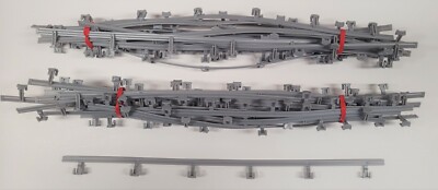 (30 Pieces) Auto World HO Scale Slot Car Track Guardrail - Grey - New ...