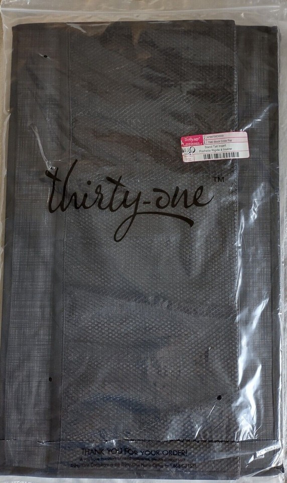 🔥 31 THIRTY ONE Large Utility Tote Stand Tall Insert - NEW - Black | eBay