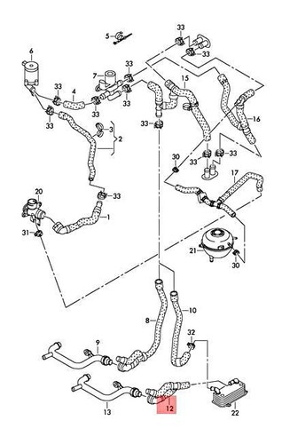 VW CAMPMOBILE TYP2 TRANSP. LT CAMPMOBILE-T5 T6 COOLANT HOSE 7E0121086K ...