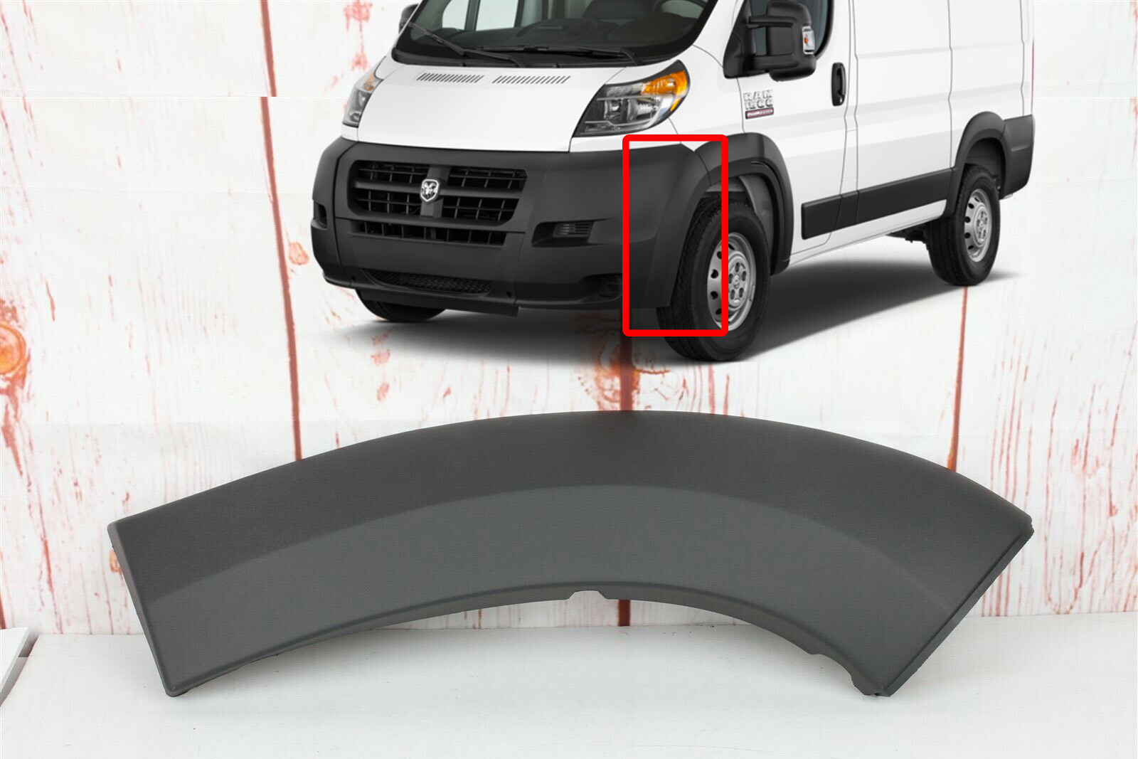 FOR DODGE RAM PROMASTER FRONT BUMPER MOLDING TRIM FENDER FLARE LEFT ...