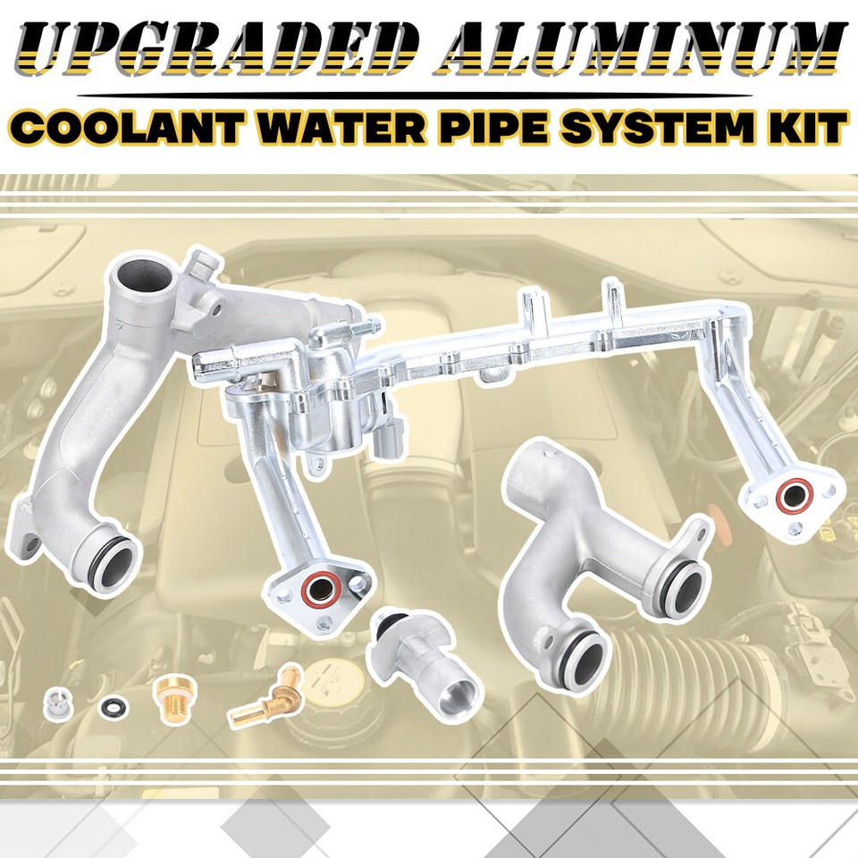 Upgraded Metal Coolant Water Pipe System Kit for Jaguar XE XF XJ F-Pace ...