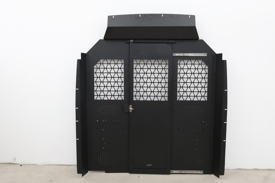 Van Safety Partition Bulkhead for Ford Transit High Roof w/ Mesh & Dog ...