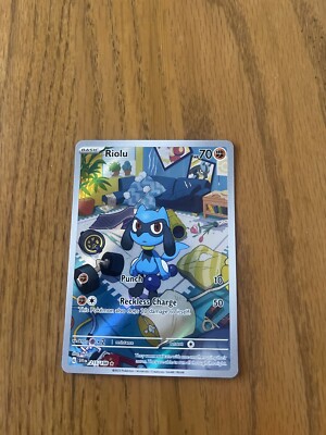 Pokémon TCG Riolu Scarlet & Violet Base Set 215/198 Holo Illustration ...