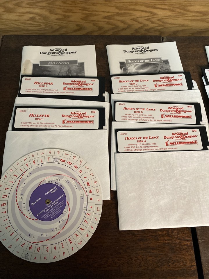 1991 Advanced Dungeons & Dragons Collectors Edition PC IBM/Tandy 5.25 ...