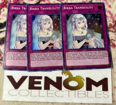 3x (M/NM) - Rikka Tranquility - SESL-EN025 - Super Rare - 1st Edition YuGiOh | eBay