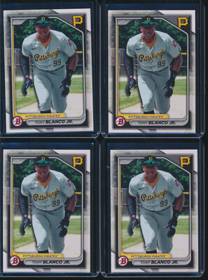 Lot of (4) TONY BLANCO JR. 2024 Bowman Draft Paper Pittsburgh Pirates ...