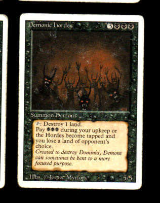 MRM ENGLISH Demonic Hordes - Hordes d moniaques PL/POOR MTG magic ...