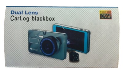 Car Dual Lens Camera CarLog Blackbox 1296p Super HD System- NEW | eBay