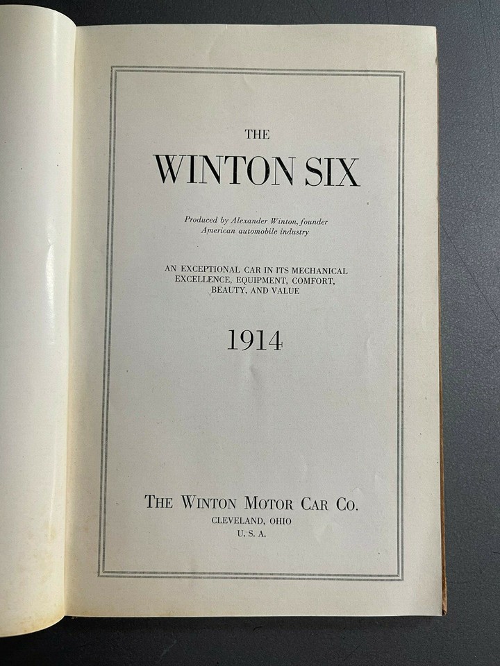 1914 Winton Six Showroom Sales Book, Brochure - RARE Awesome L@@K | eBay UK
