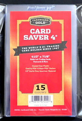 15 New Cardboard Gold Card Saver 4 Semi Rigid For PSA BGS Grading ...