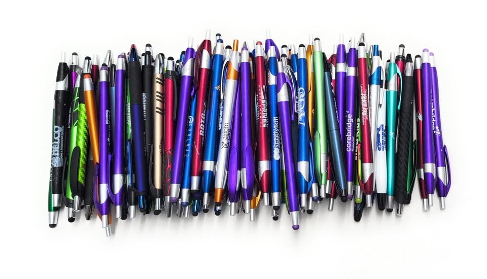 100 Misprint Stylus Tip Click Pens HUB PEN LOT Mixed Colors JAVALINA ...