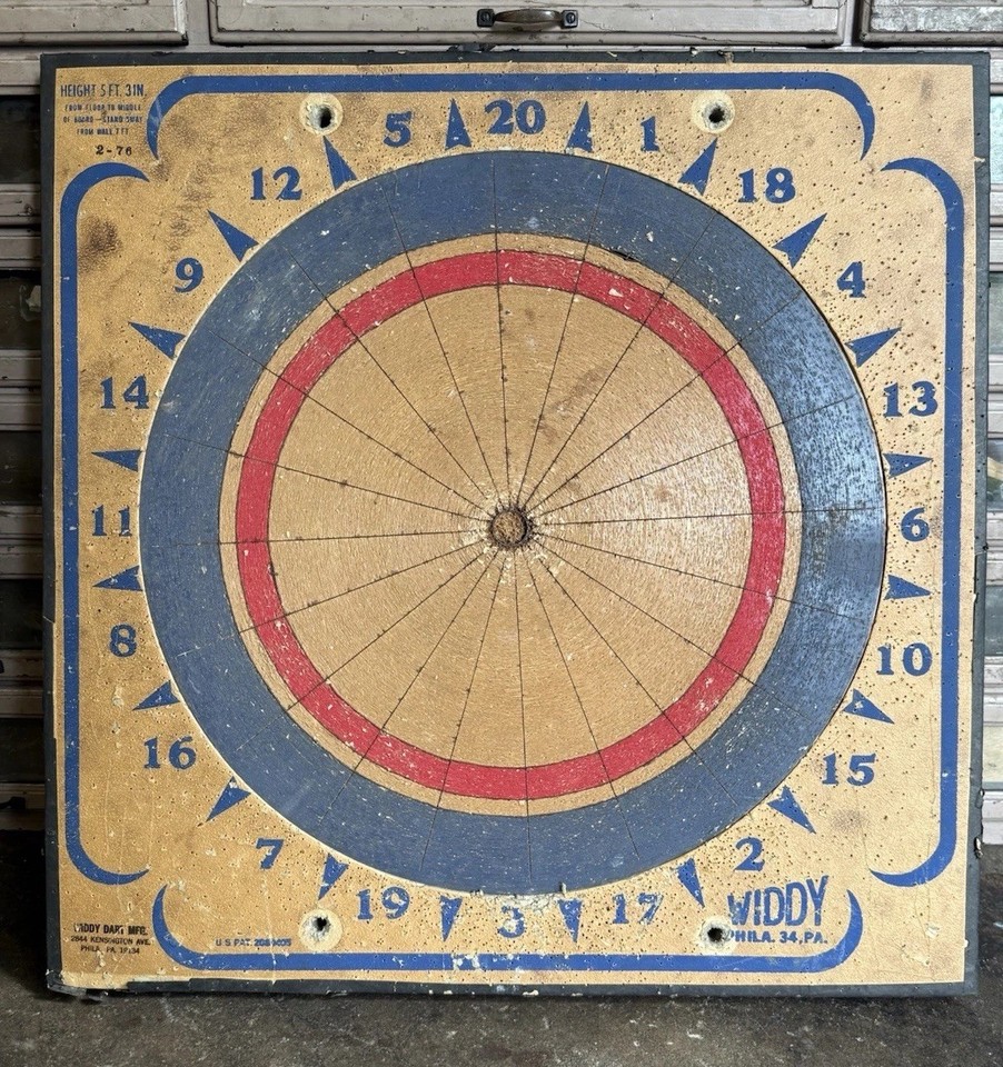 Vintage 2 Sided WIDDY Dart Board | eBay