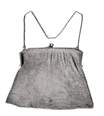 Antique Victorian Sterling Silver Chainmail Mesh Purse 5" by 4.5"- 120 ...