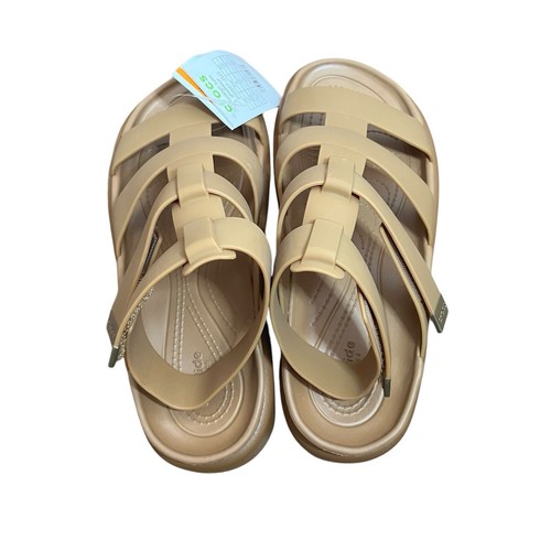 Crocs Brooklyn Luxe Gladiator Sandal CRS209557 TAN, Women Size US 8 New ...