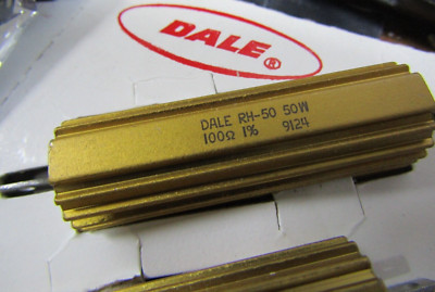 ️4) NEW DALE RM50 50W CHASSIS MOUNT RESISTOR 100Ω LOT OF 4. | eBay